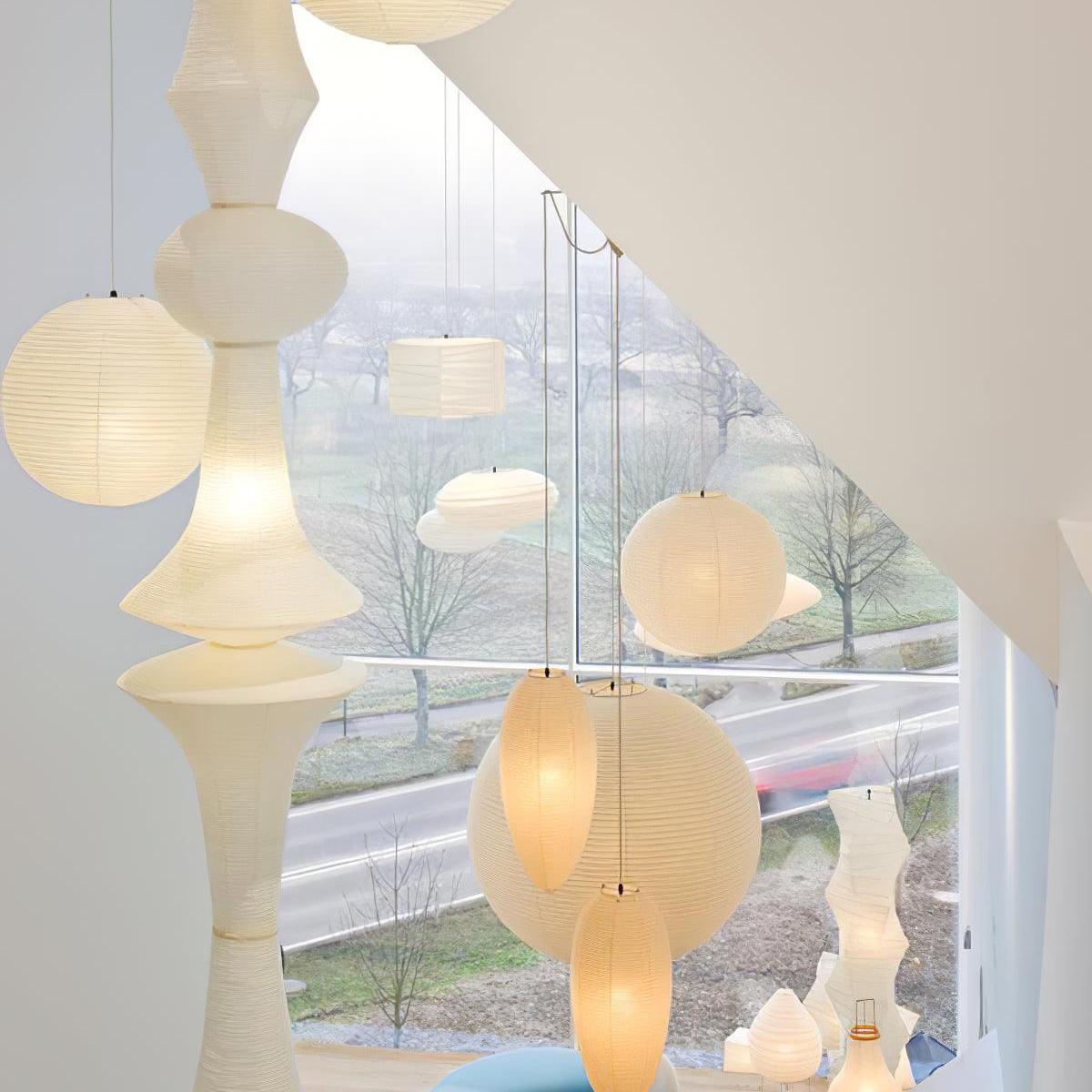 Rice Paper E Pendant Light