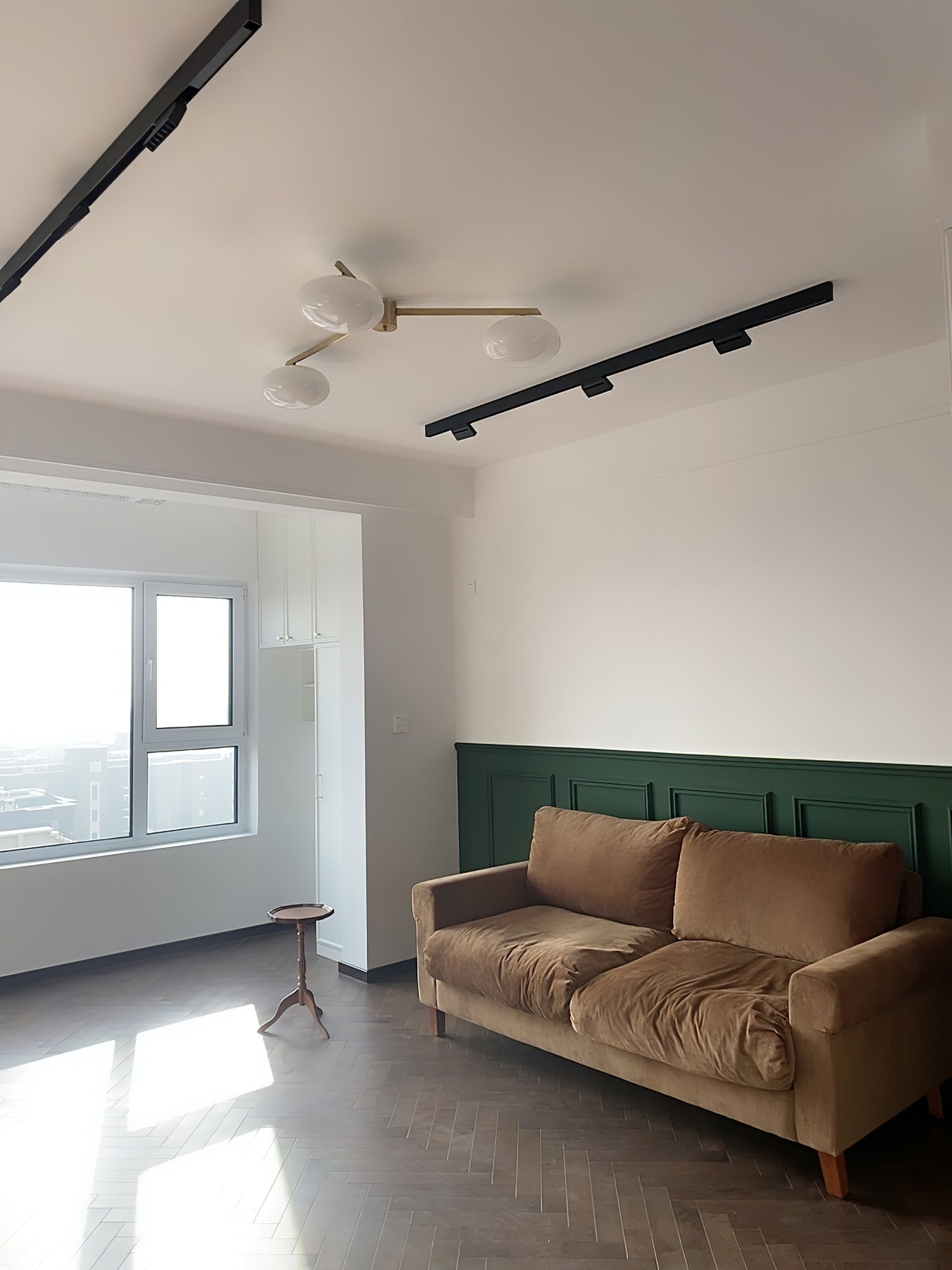 Alby Ceiling Lamp For Living Room-Brass Glass Warm Light