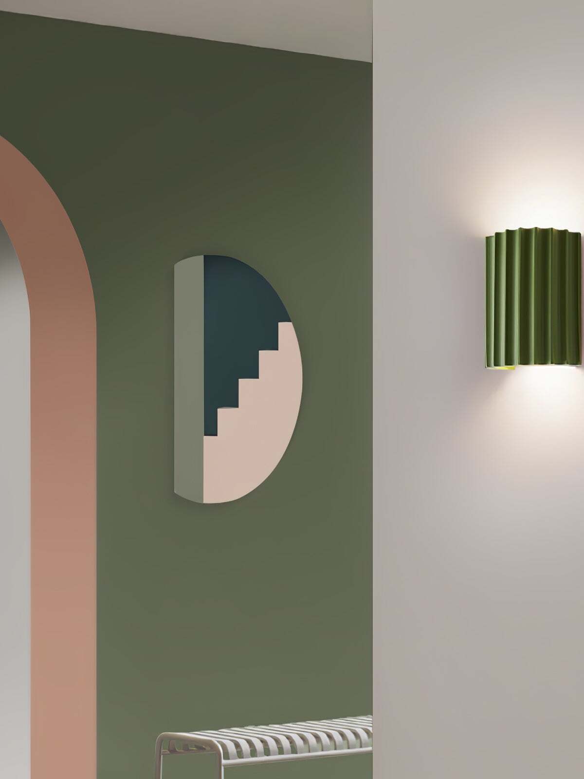 Fluted Resin Wall Light
