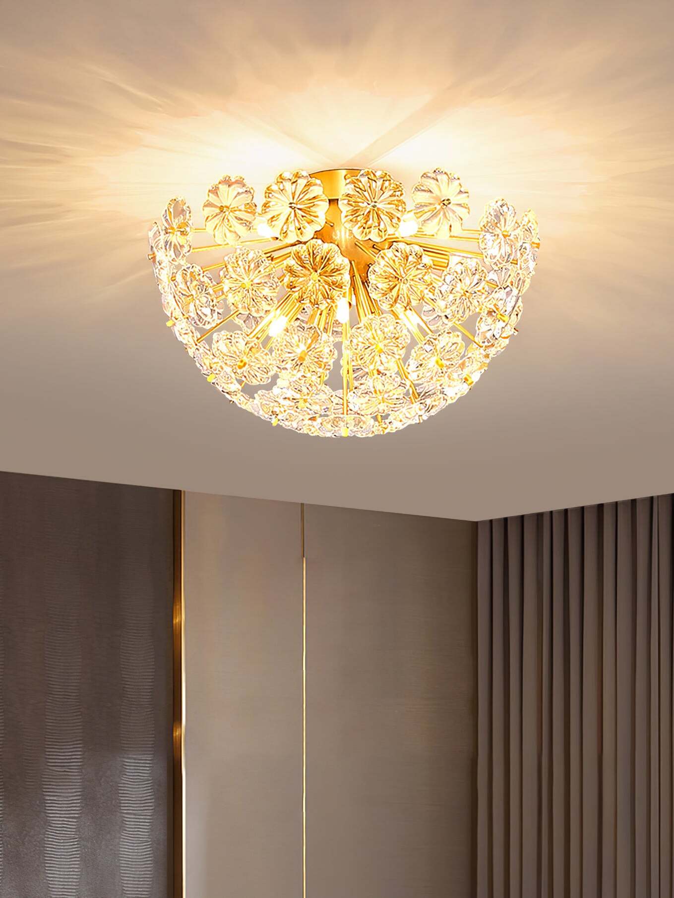 Lamina Crystal Ceiling Light