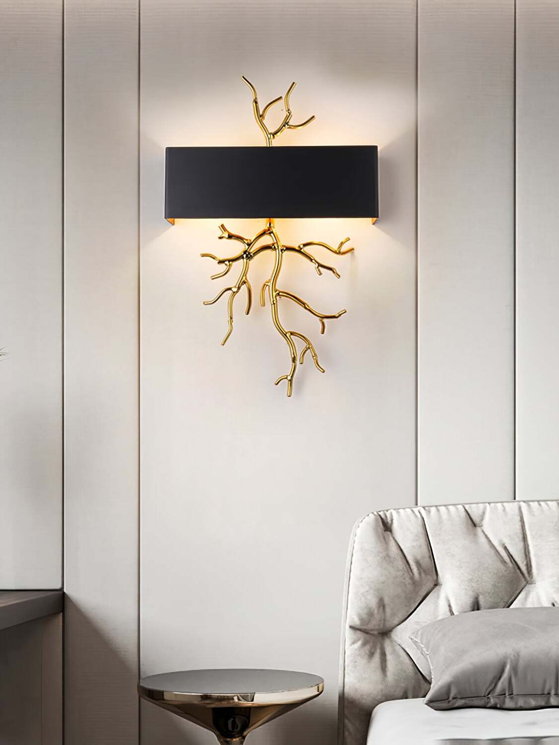 Brass Branch Wall Sconce