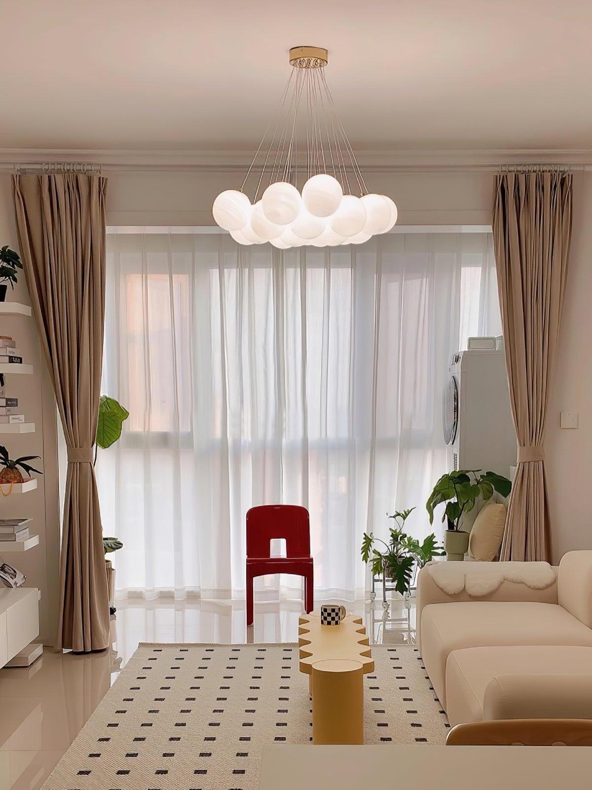 Glass Cluster Chandelier