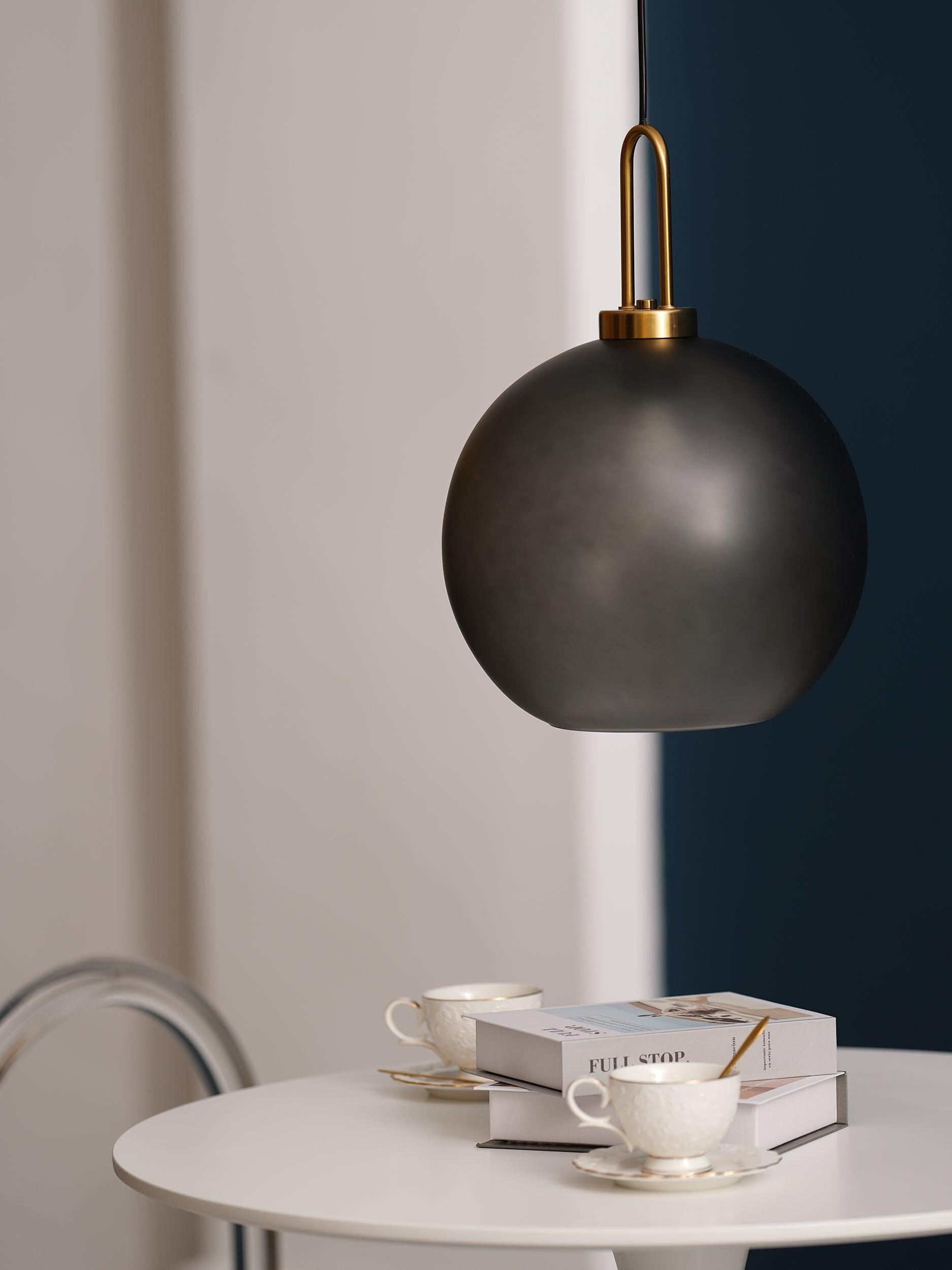 Frosted Clear Orb Glass Pendant Light