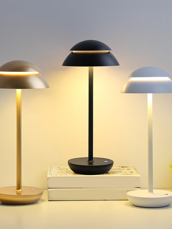 Nordic Rechargeable Cordless Table Lamp Integrated LED Built-in Battery ...