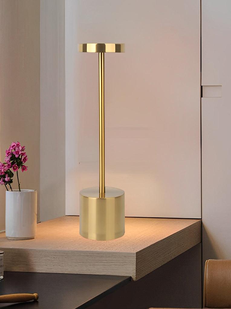 Electroplating Iron Rechargeable Portable Table Lamp LED Dimming ...