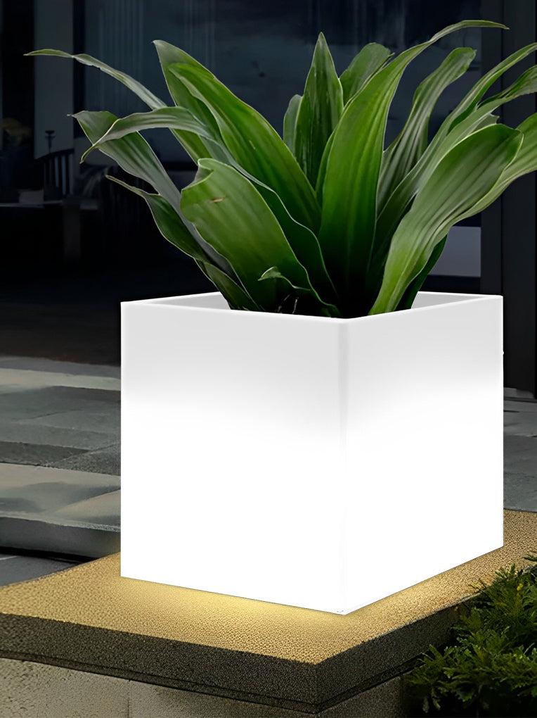 Square Waterproof Multipurpose Intelligent LED Solar Flower Pot Lights