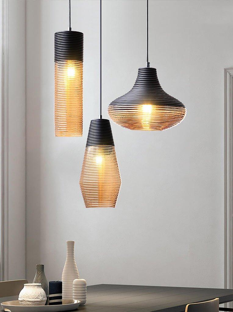 Nordic Modern Minimalist Spiral Pattern Glass Chandelier for Cafe ...