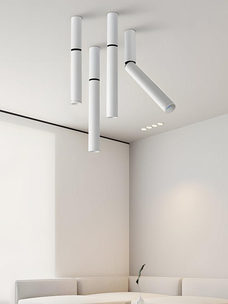 White Adjustable Cylinder Ceiling Spotlights - 1-Light LED 3W