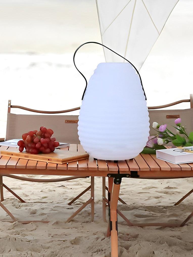 Waterproof Round LED Timing USB Rechargeable Portable Outdoor Lanterns