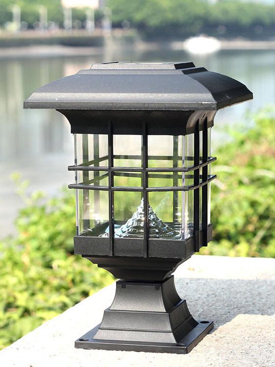 Modern Simplicity Solar Square Pillar LED Outdoor Lawn Landscape For Garden