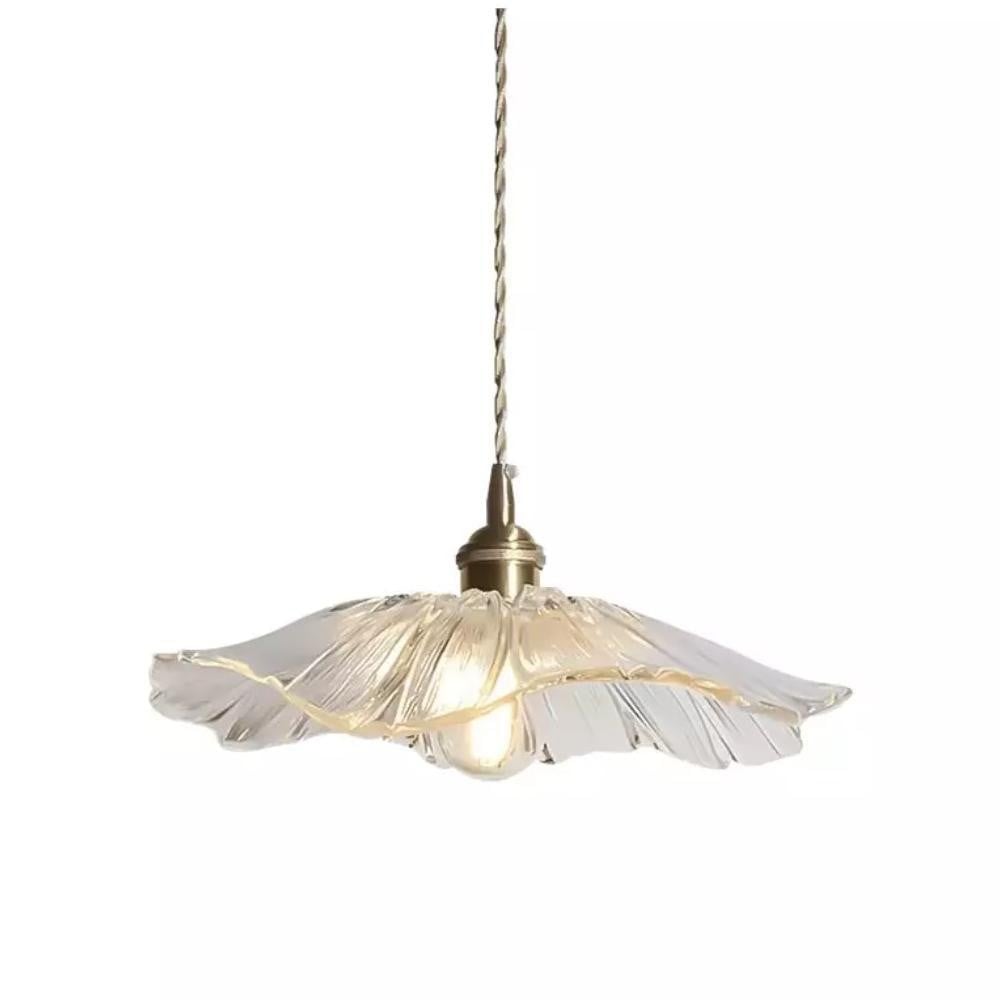 Retro Lotus Glass Pendant Light